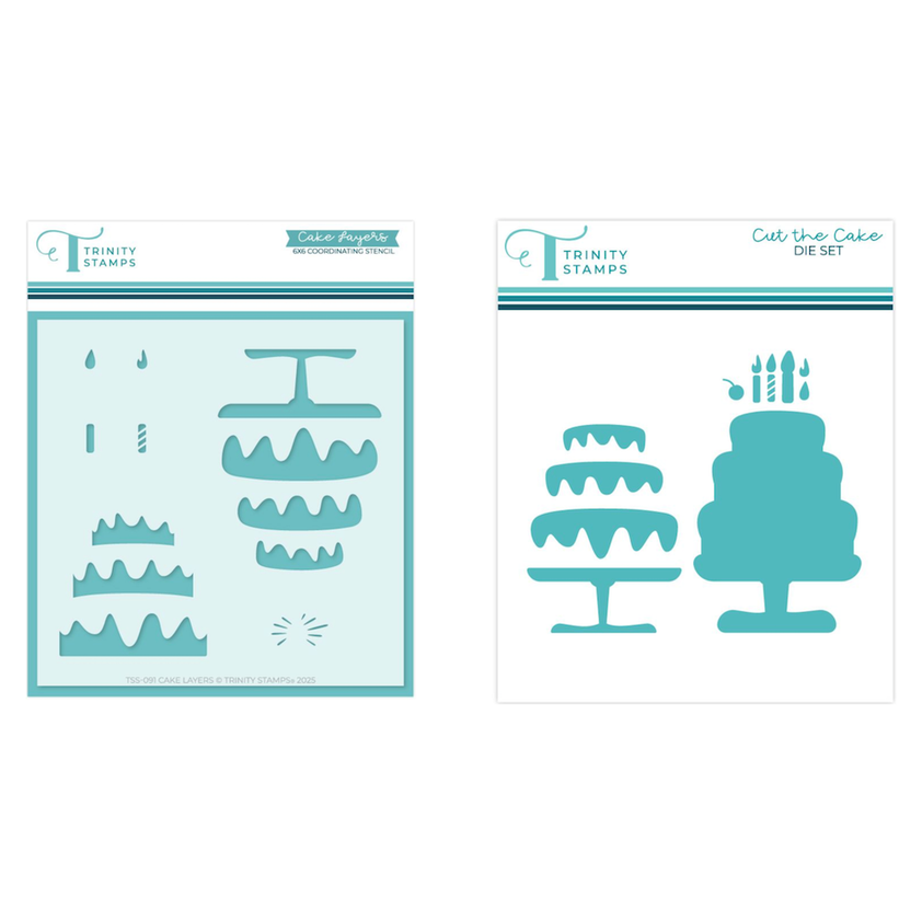 Trinity Stamps Cake Layers Stencil and Cut the Cake Die Bundle – Simon ...