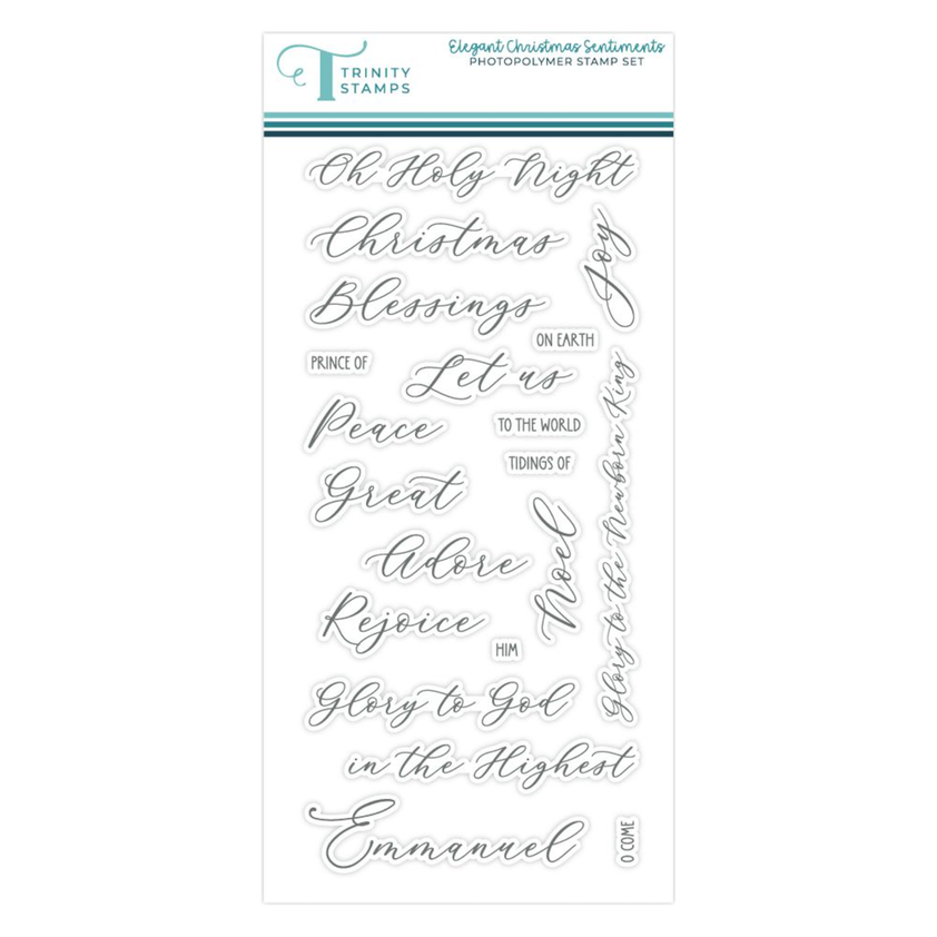 Trinity Stamps Elegant Christmas Sentiments Stamp and Die Bundle ...