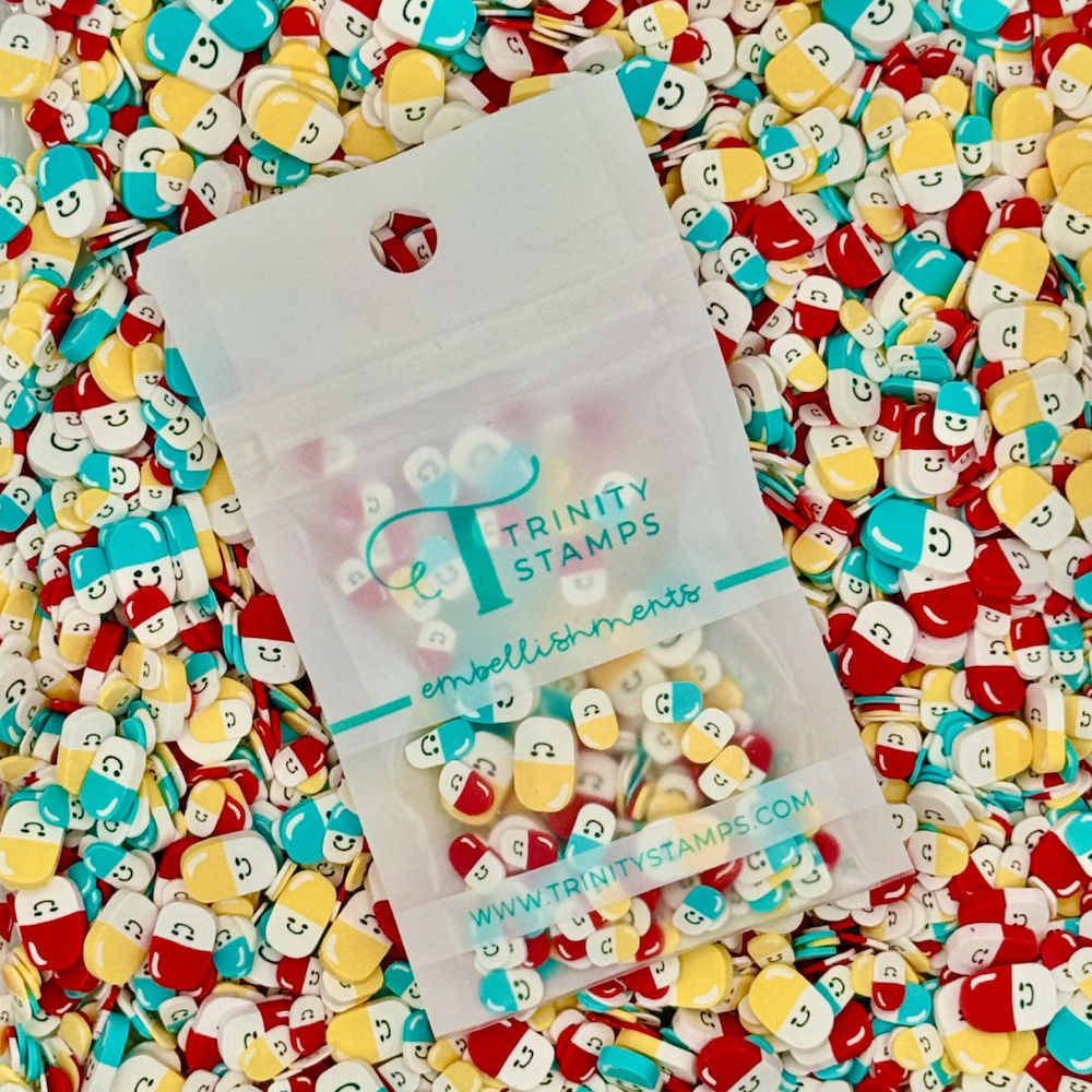 Trinity Stamps Happy Pills Clay Embellishment Mix emb-0246 – Simon Says ...