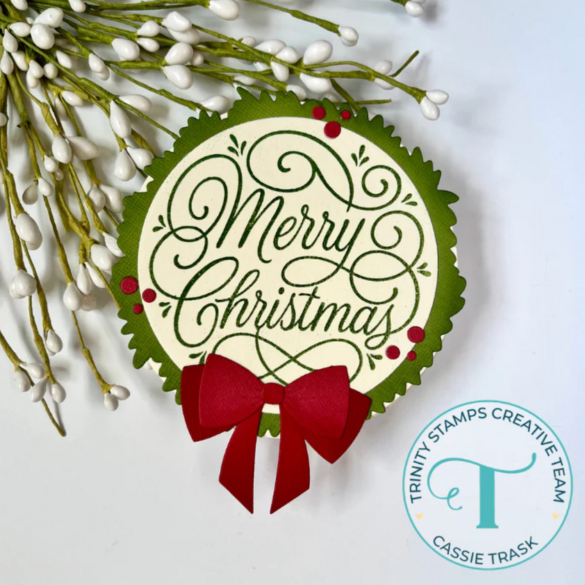 Trinity Stamps Holiday Wreath Circle Card Add-On Die Set tmd-366 ...