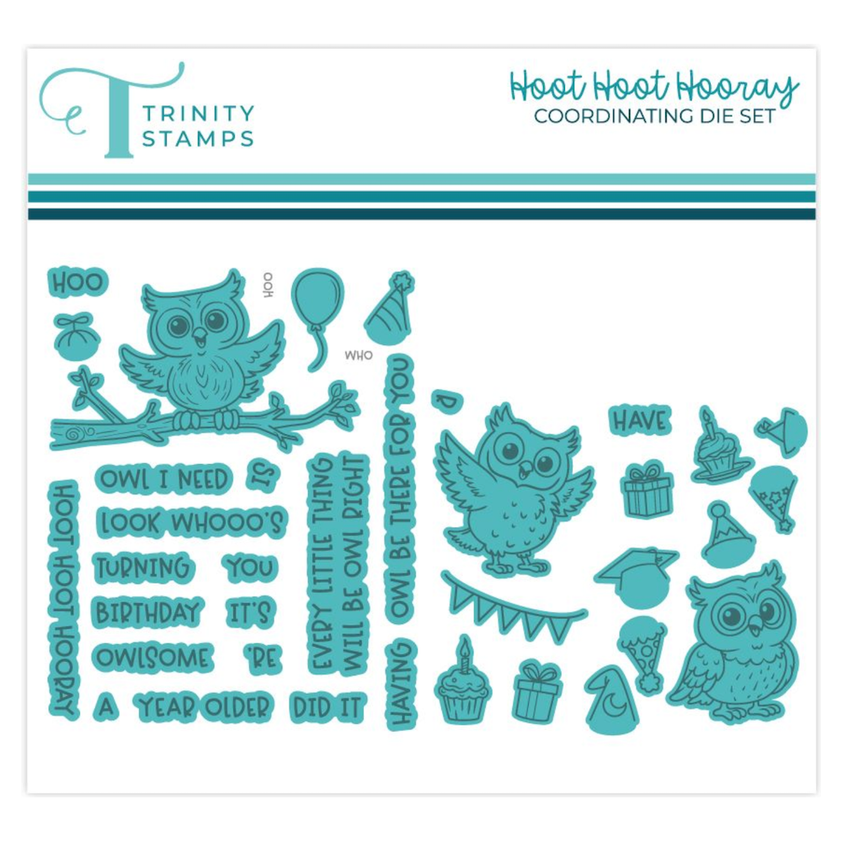 Trinity Stamps Hoot Hoot Hooray Stamp Die and Stencil Bundle – Simon ...