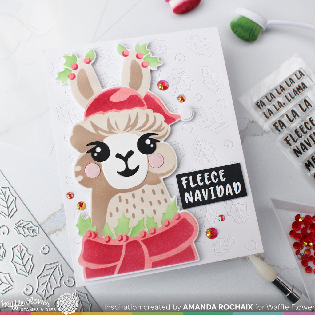 Waffle Flower Fa-La-La Llama Die-n-Stencils 421782* – Simon Says Stamp