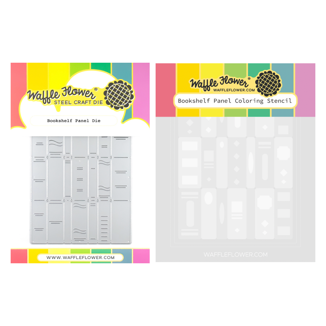 Waffle Flower Bookshelf Panel Die and Stencil Set – Simon Says Stamp