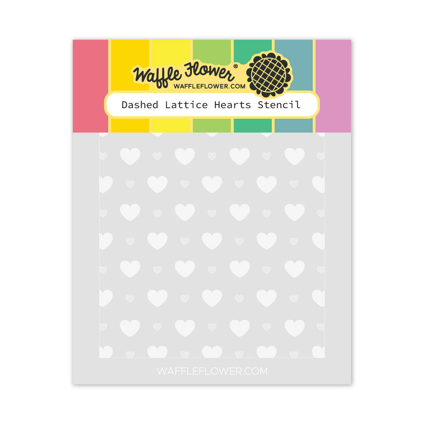 Waffle Flower Dashed Lattice Hearts Stencil and Dashed Lattice Texture ...