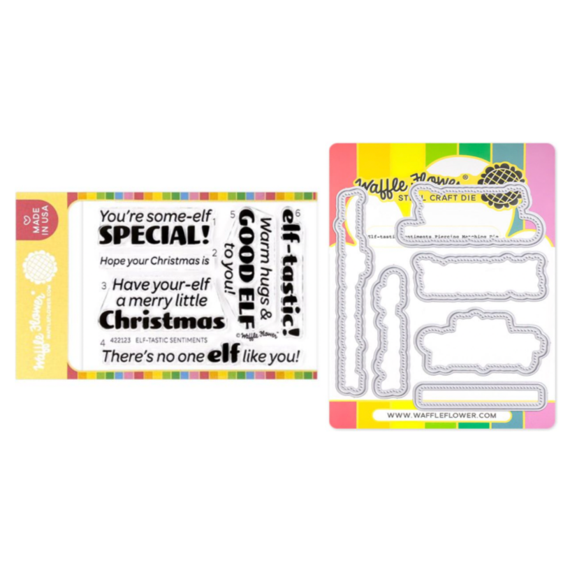 Waffle Flower Elf-tastic Sentiments Clear Stamp and Die Set – Simon ...