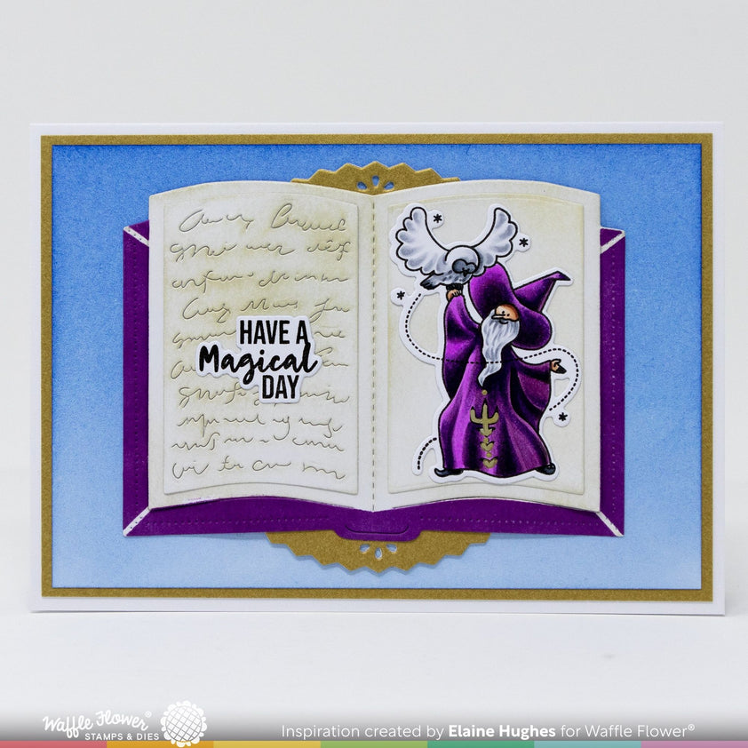 Waffle Flower Open Book Die and Open Book Stencil Set – Simon Says Stamp
