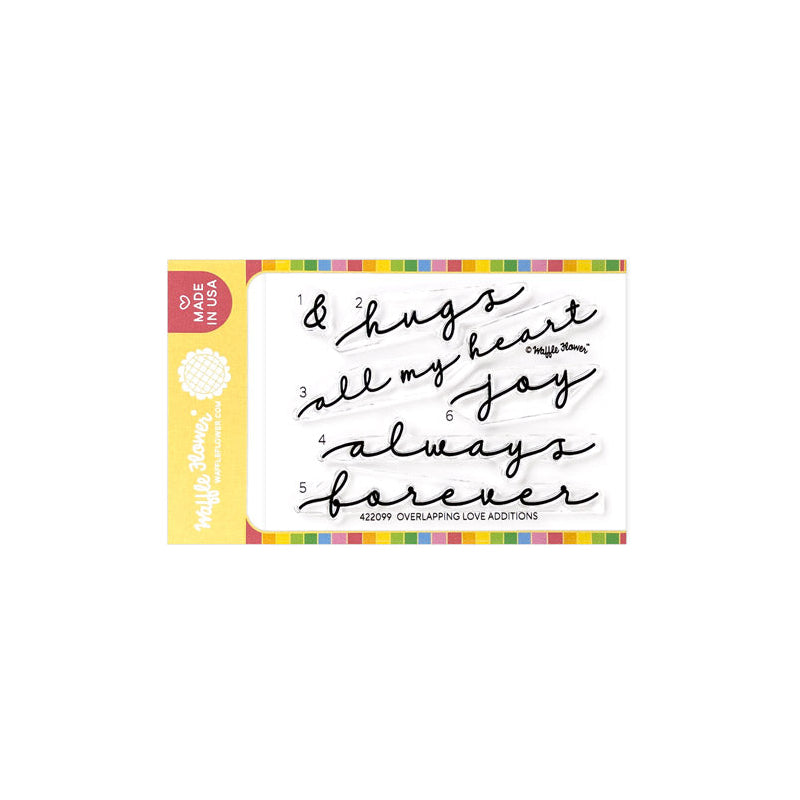 Waffle Flower Overlapping Love Additions Clear Stamp and Die Set ...