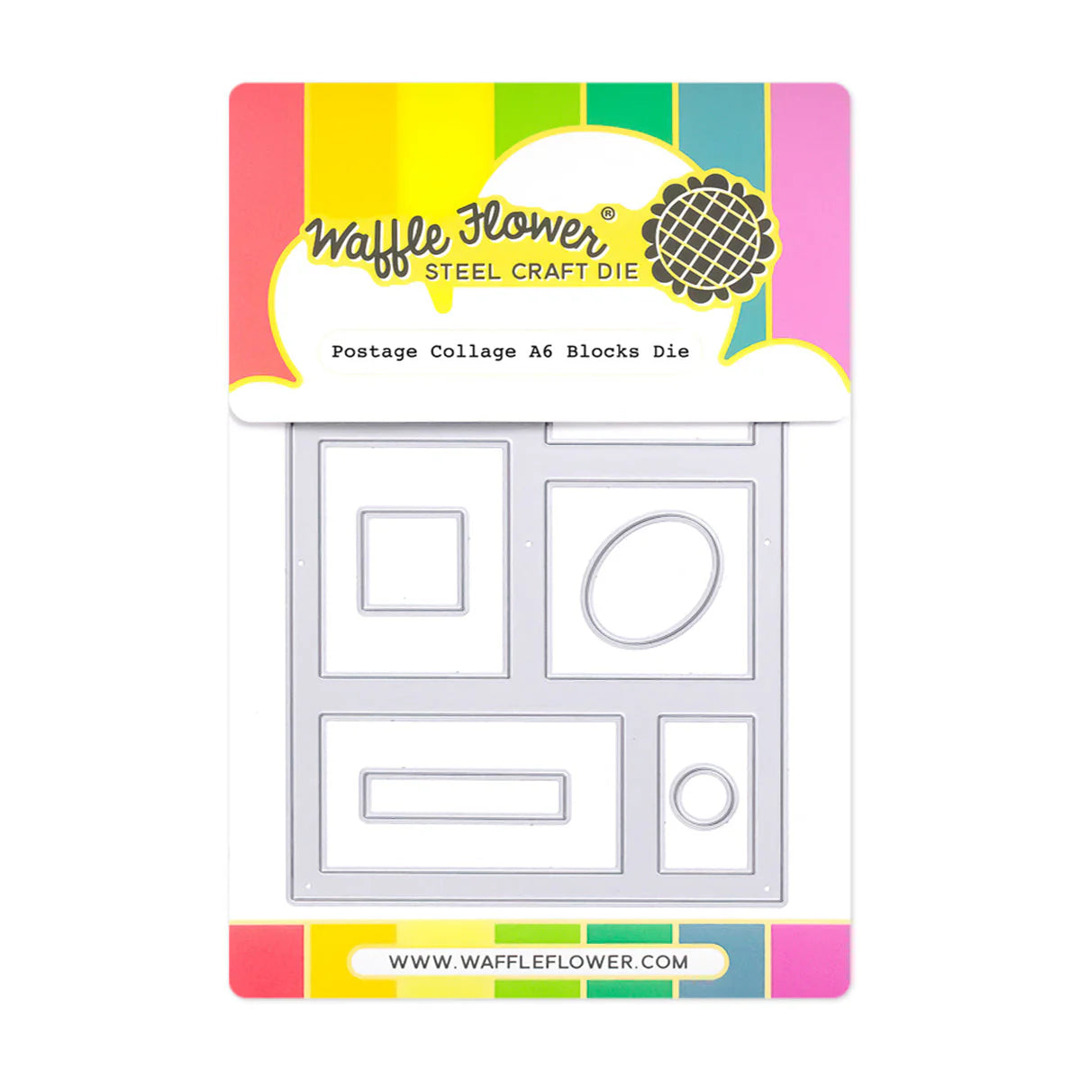 Waffle Flower Postage Collage A6 Blocks Dies 421946 – Simon Says Stamp