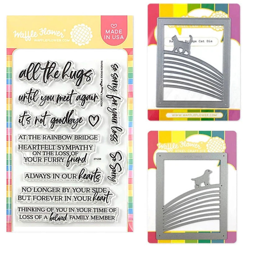 Waffle Flower Rainbow Bridge Clear Stamp and Dies Set – Simon Says Stamp