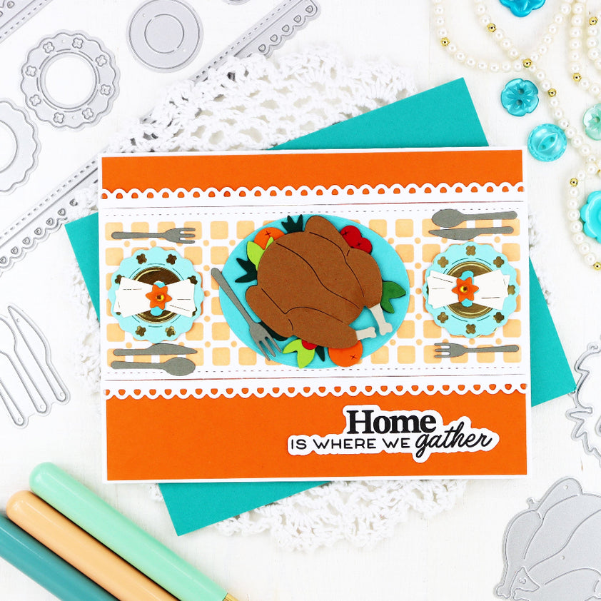 Waffle Flower Table Runner Die and Stencil Set – Simon Says Stamp