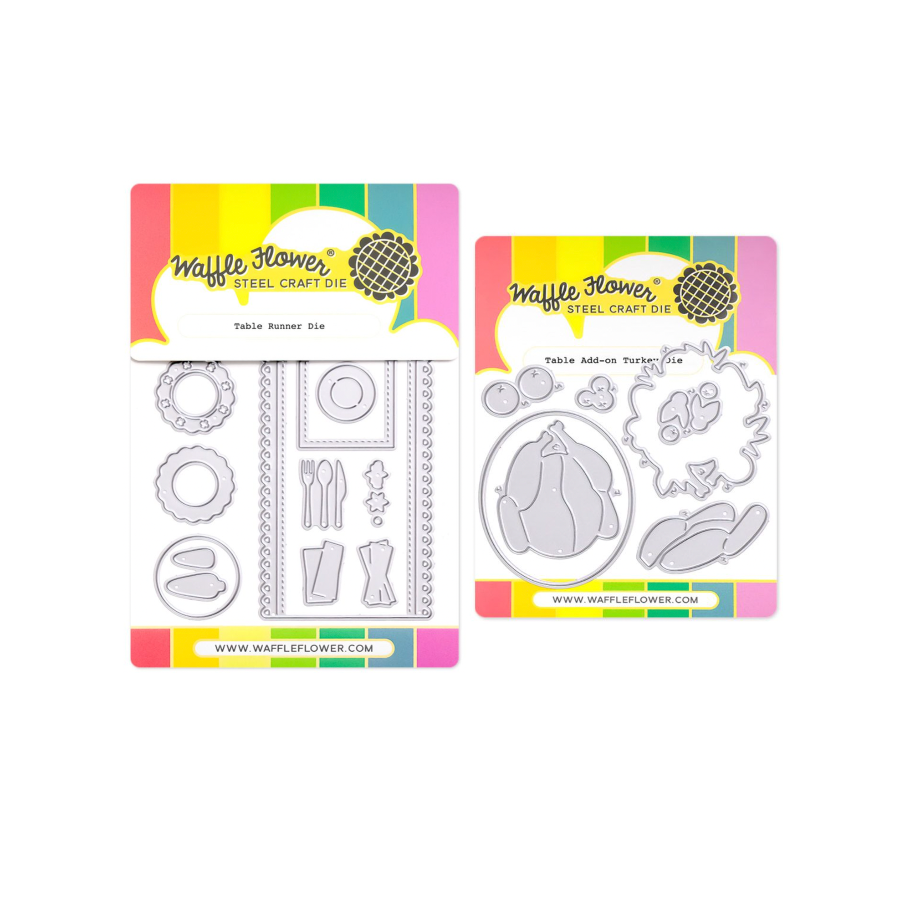 Waffle Flower Table Runner and Add On Turkey Die Set – Simon Says Stamp