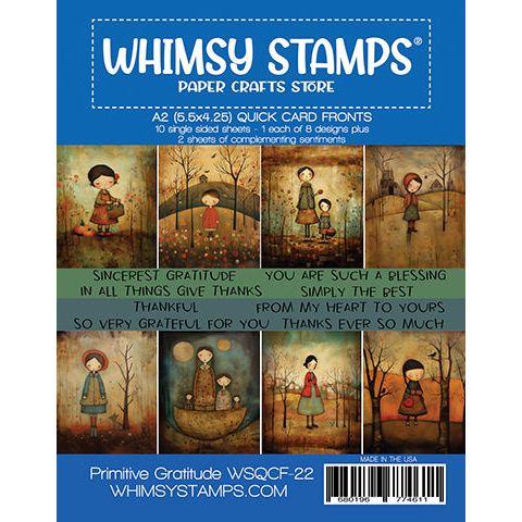 Whimsy Stamps Primitive Gratitude Quick Card Fronts wsqcf-22 – Simon ...