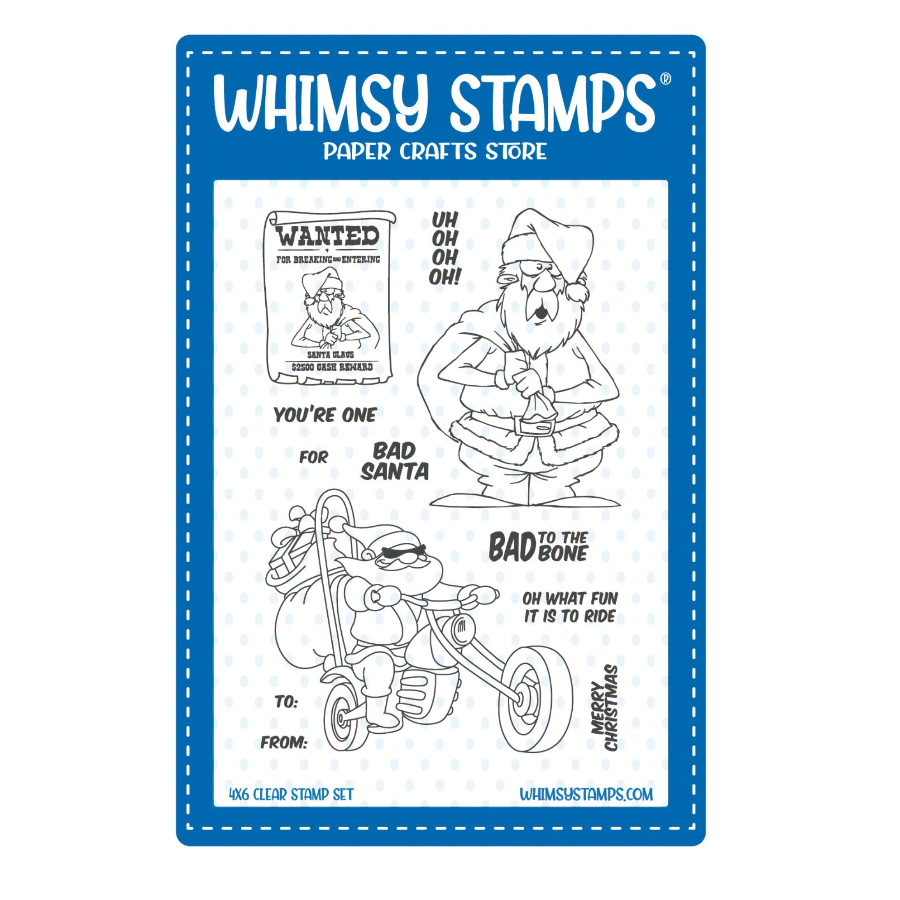 Whimsy Stamps Bad Santa Clear Stamps cwsd362a – Simon Says Stamp
