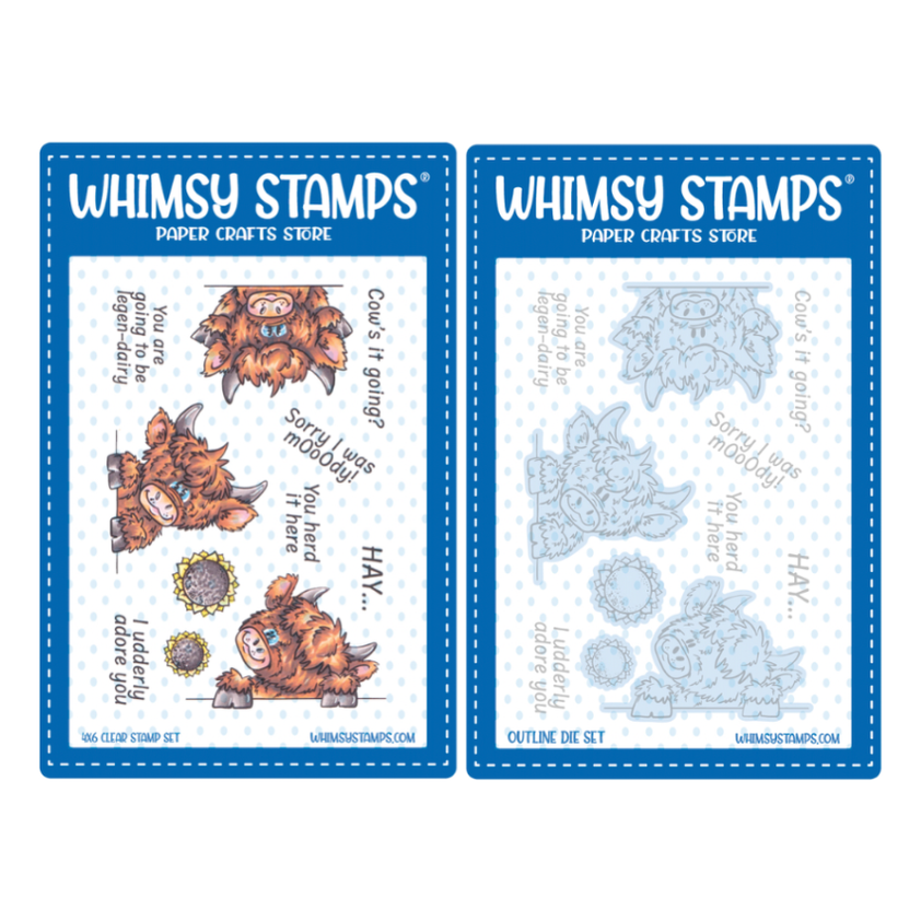 Whimsy Stamps Cow Crazy Clear Stamp and Die Set – Simon Says Stamp