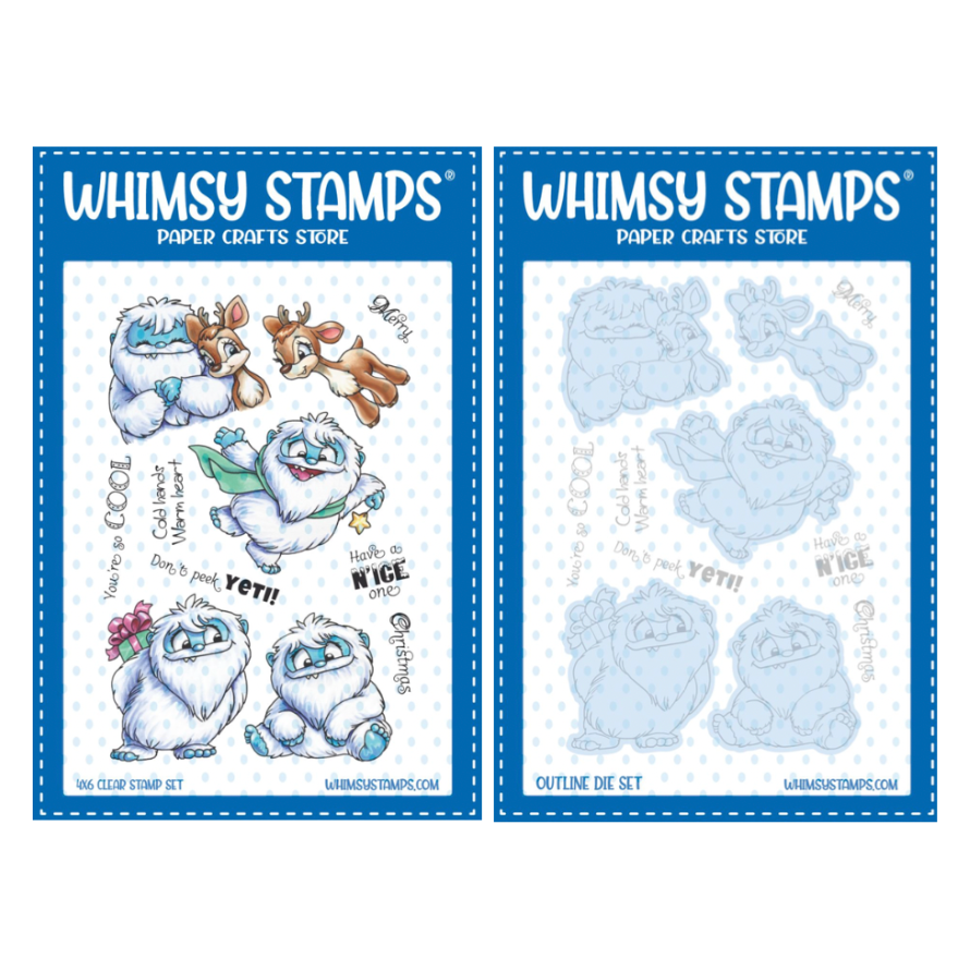 Whimsy Stamps Don't Peek Yeti Clear Stamp and Die Set – Simon Says Stamp