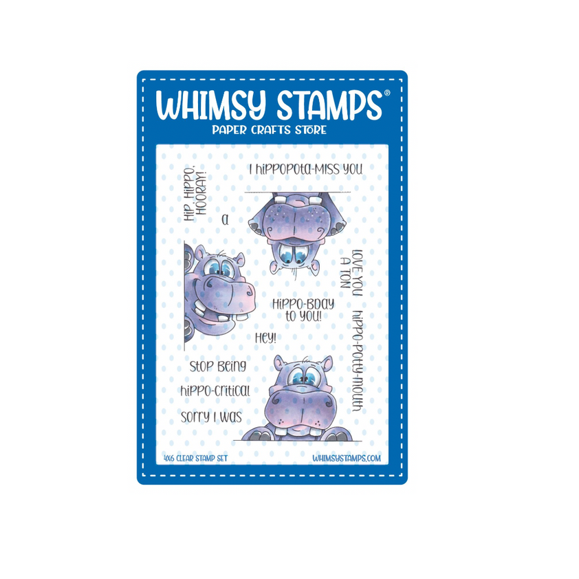 Whimsy Stamps Happy Hippos Clear Stamp and Die Set – Simon Says Stamp