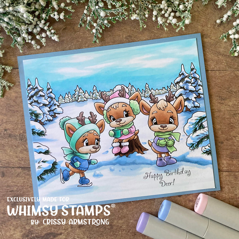 Whimsy Stamps Hello Deer Clear Stamps c1285a – Simon Says Stamp