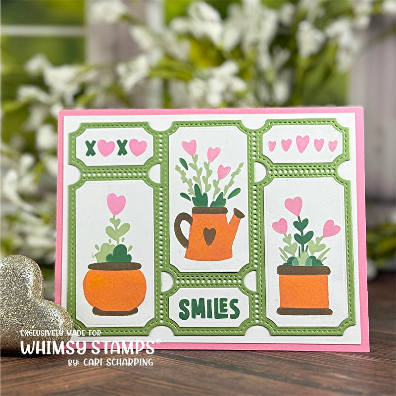Whimsy Stamps Planted Hearts Layering Stencils wss112a – Simon Says Stamp