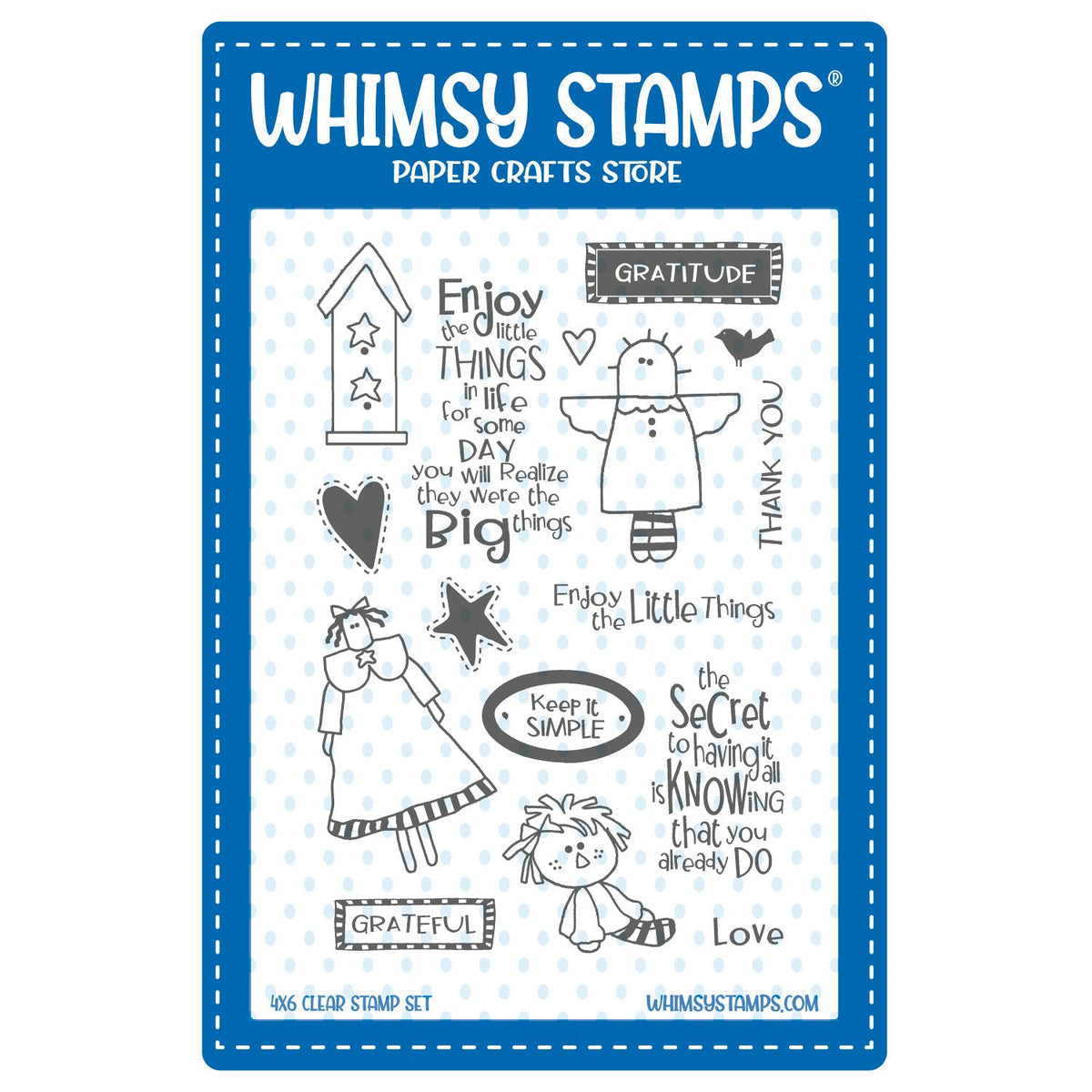 Whimsy Stamps Prim Little Things Clear Stamps cwsd196b – Simon Says Stamp