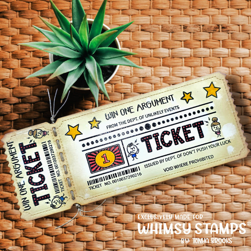 Whimsy Stamps Ticket Coupons Sentiments Clear Stamps cwsd269a – Simon ...