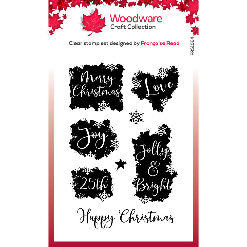 Woodware Craft Collection Christmas Patches Clear Stamp Set frs1064 ...