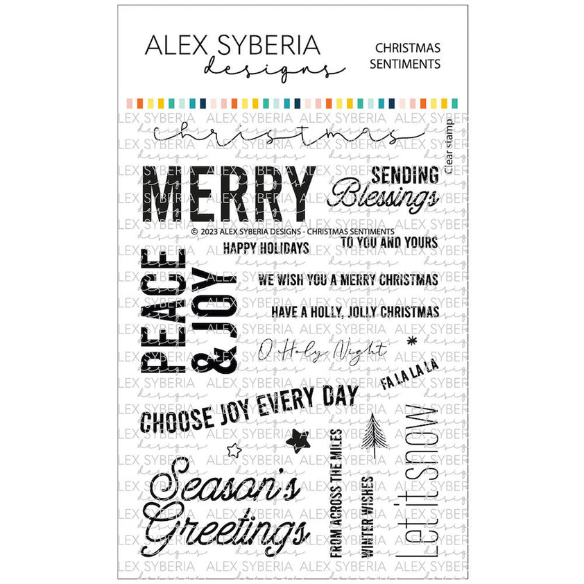 Alex Syberia Designs Christmas Sentiments Clear Stamp Set asdsta96 ...