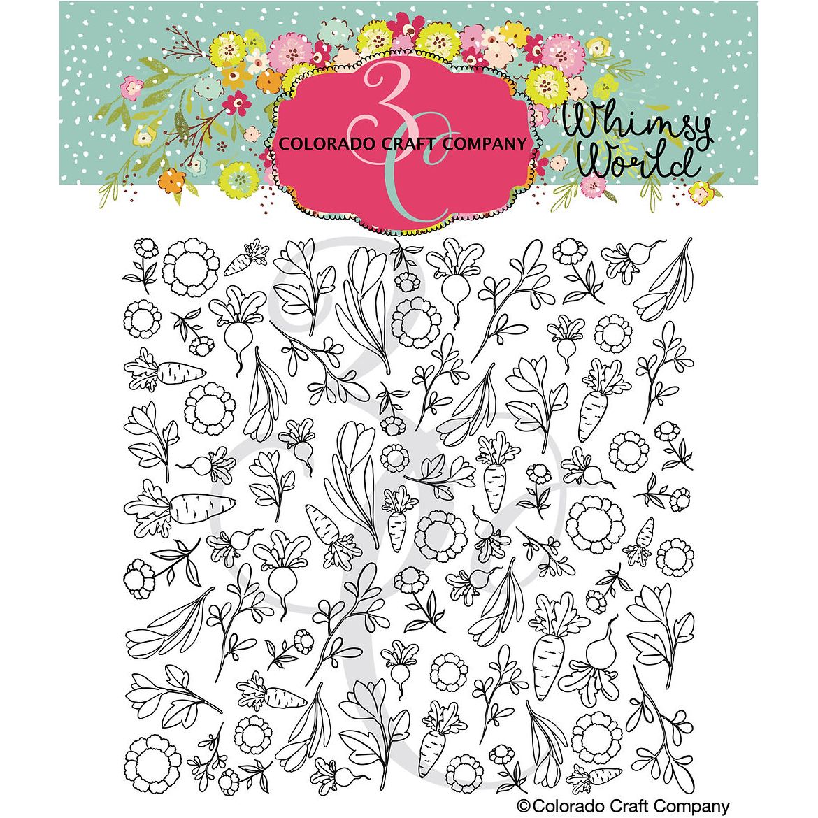 Colorado Craft Company Whimsy World Spring Background Clear Stamp ww85 ...