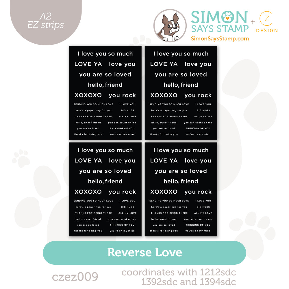 CZ Design EZ Reverse Strips Love czez009 Heart to Heart – Simon Says Stamp