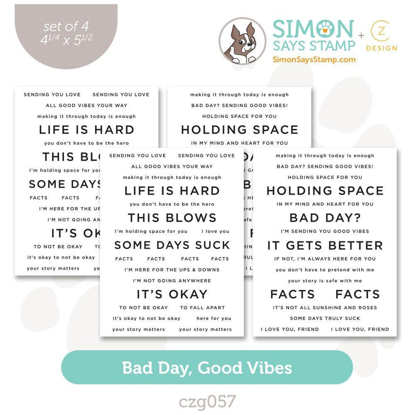 CZ Design Sentiment Strips Bad Day Good Vibes czg057 Sunny Vibes ...