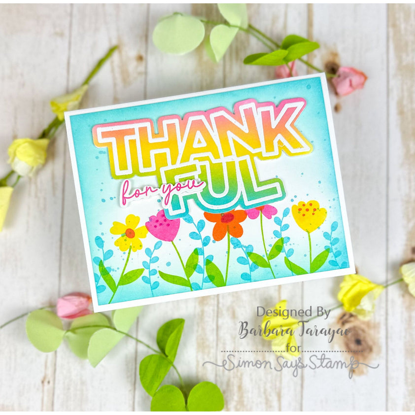 CZ Design Stamps and Dies Chunky Thankful Greetings set832ct – Simon Says Stamp