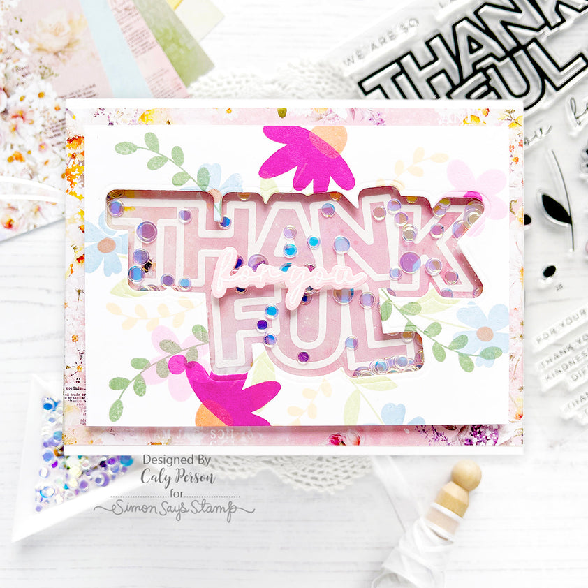 CZ Design Stamps and Dies Chunky Thankful Greetings set832ct – Simon Says Stamp