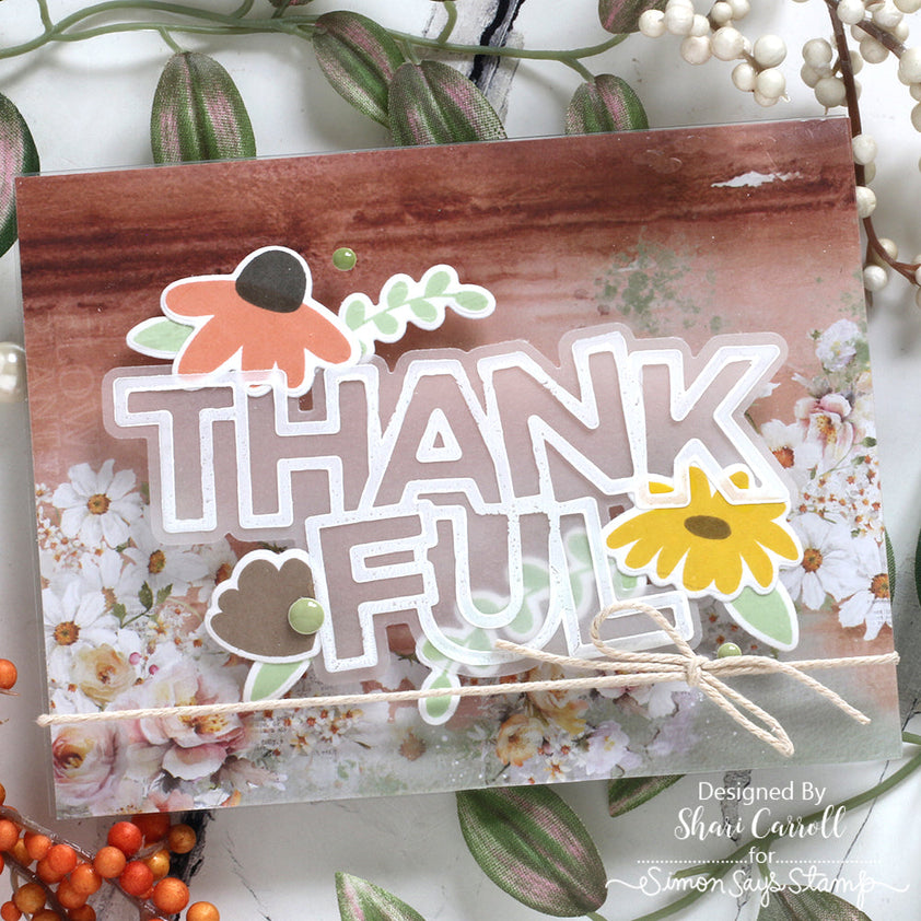 CZ Design Stamps and Dies Chunky Thankful Greetings set832ct – Simon Says Stamp