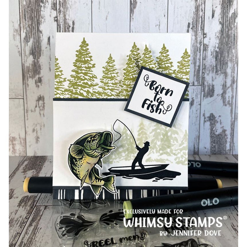 Whimsy Stamps Born to Fish Clear Stamps cwsd449* – Simon Says Stamp