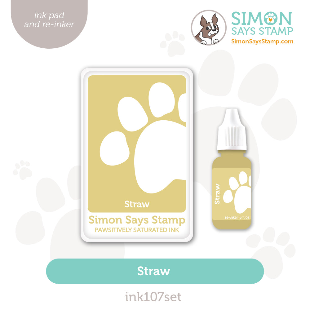 Simon Says Stamp Pawsitively Saturated Ink and Re-inker Set Straw ink1