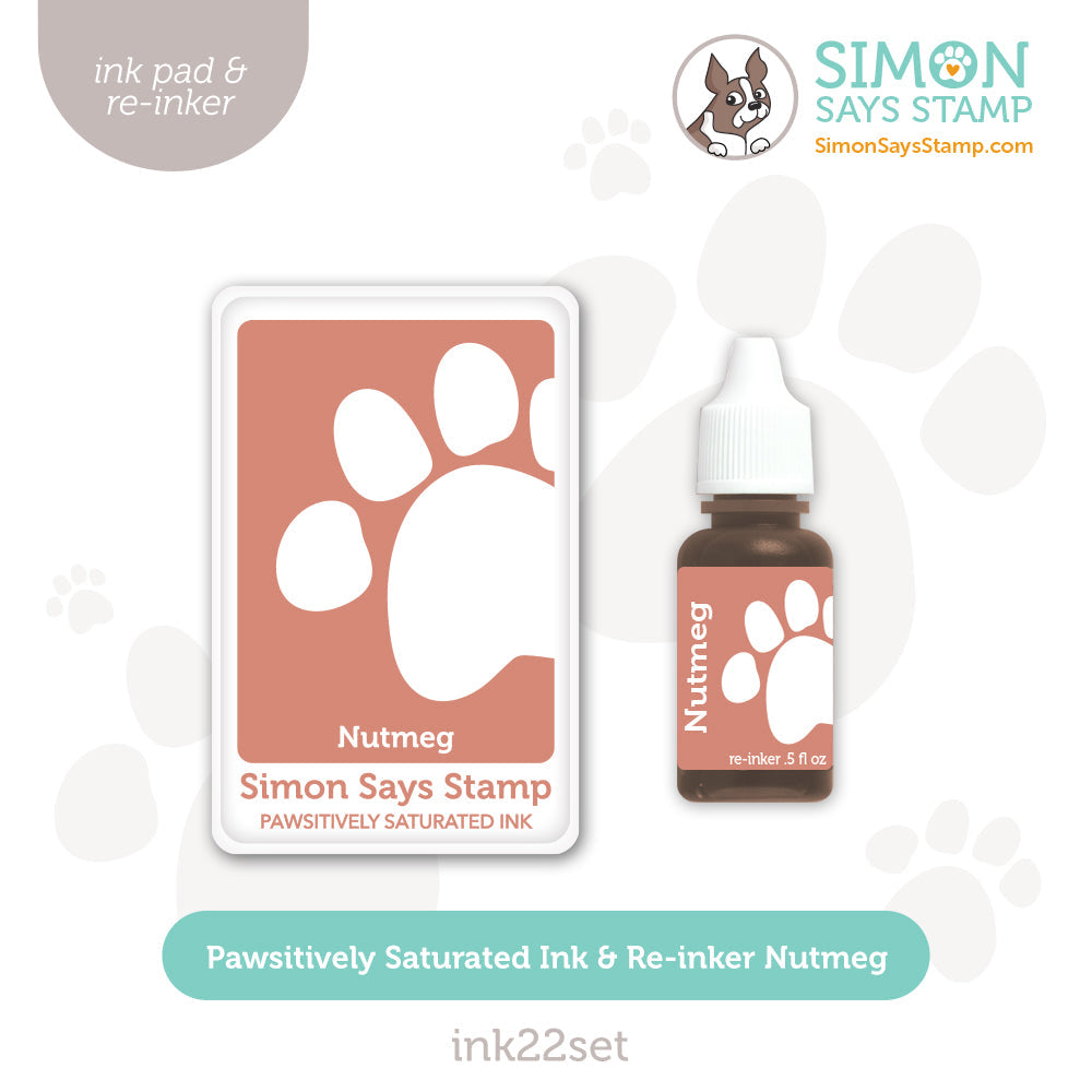 Simon Says Stamp Pawsitively Saturated Ink and Re-inker Set Nutmeg All