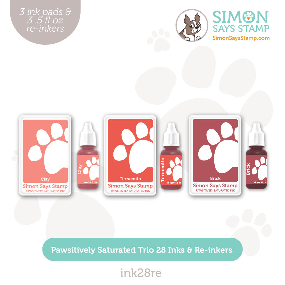 Simon Says Stamp Pawsitively Saturated Ink Trio 28 And Re-Inkers Be Bo