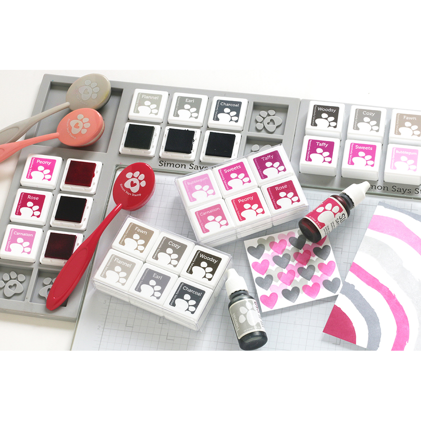 Simon Says Stamp Pawsitively Saturated Ink Cubes Pink Blooms ssc601