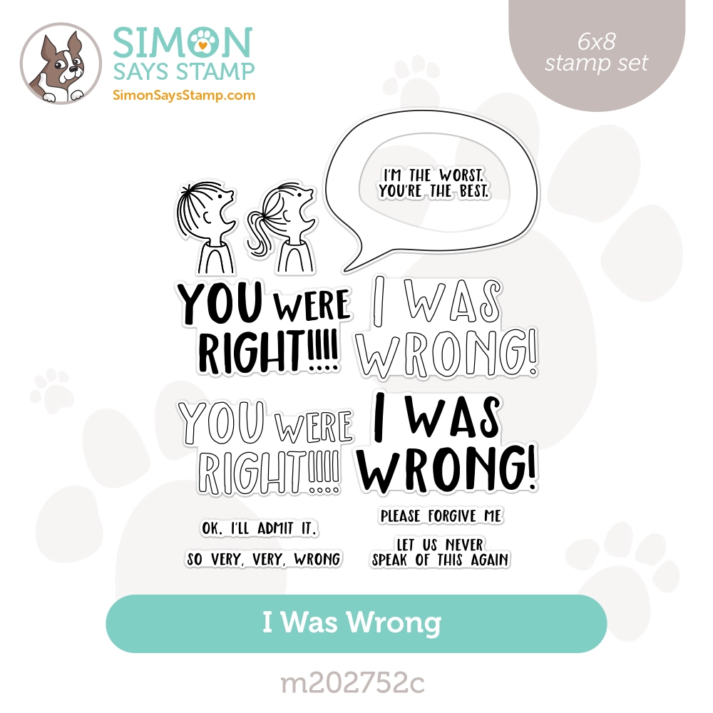 Simon Says Clear Stamps I Was Wrong m202752c * – Simon Says Stamp
