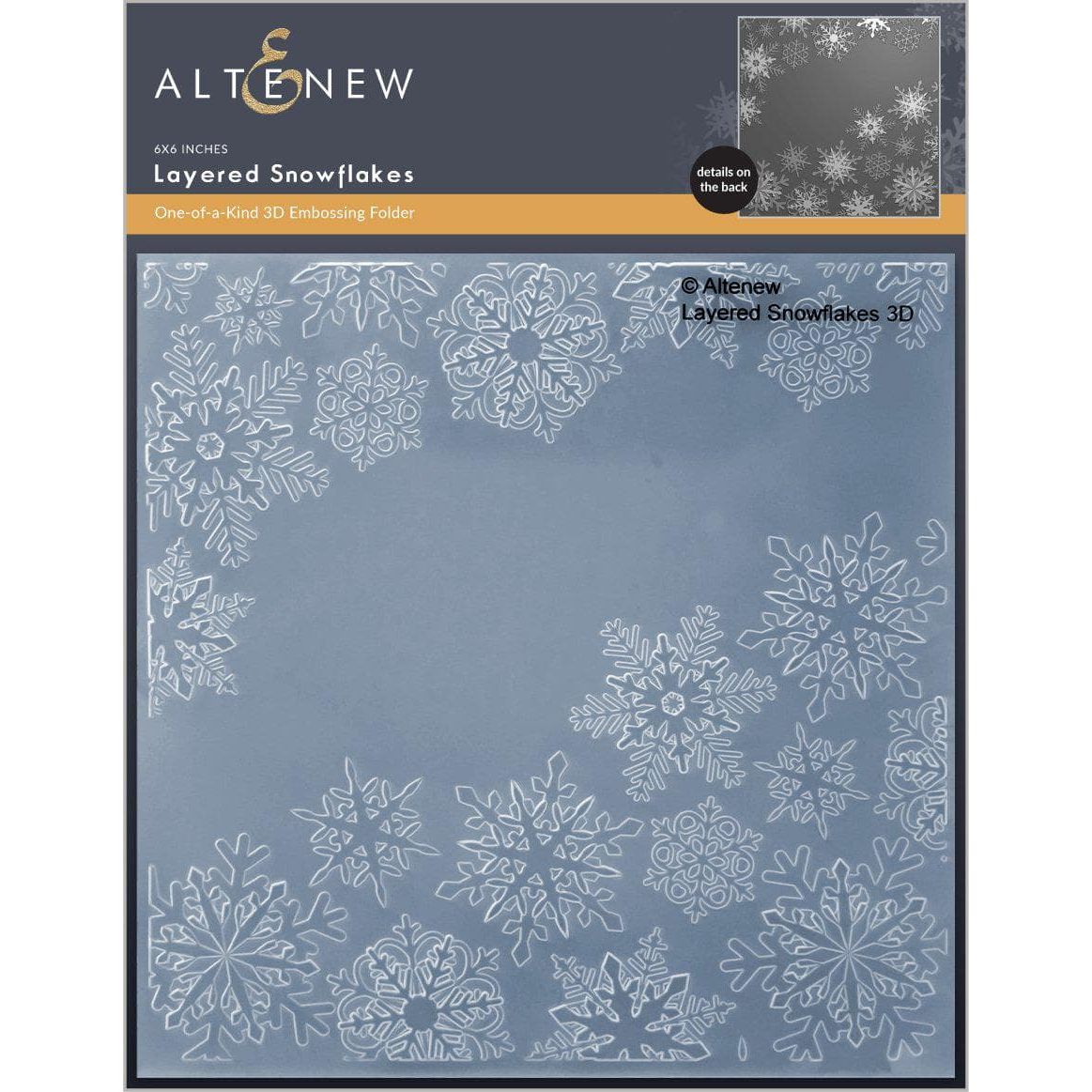 Altenew LAYERED SNOWFLAKES 3D Embossing Folder ALT6530 – Simon Says Stamp