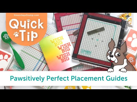 Simon Says Stamp Pawsitively Perfect Placement Guides Large Mat and Tr
