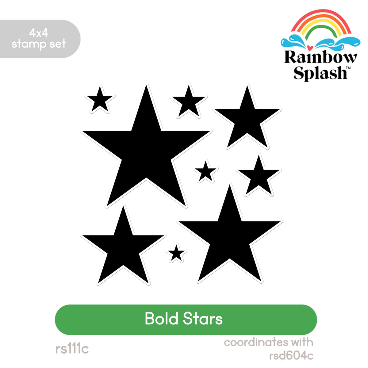 Rainbow Splash Clear Stamps Bold Stars rs111c – Simon Says Stamp