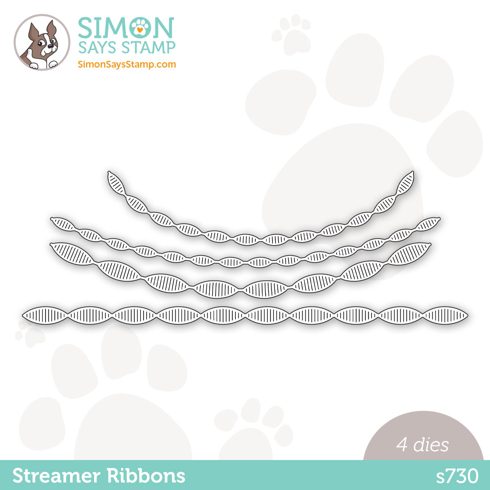 Simon Says Stamp STREAMER RIBBONS Wafer Dies s730