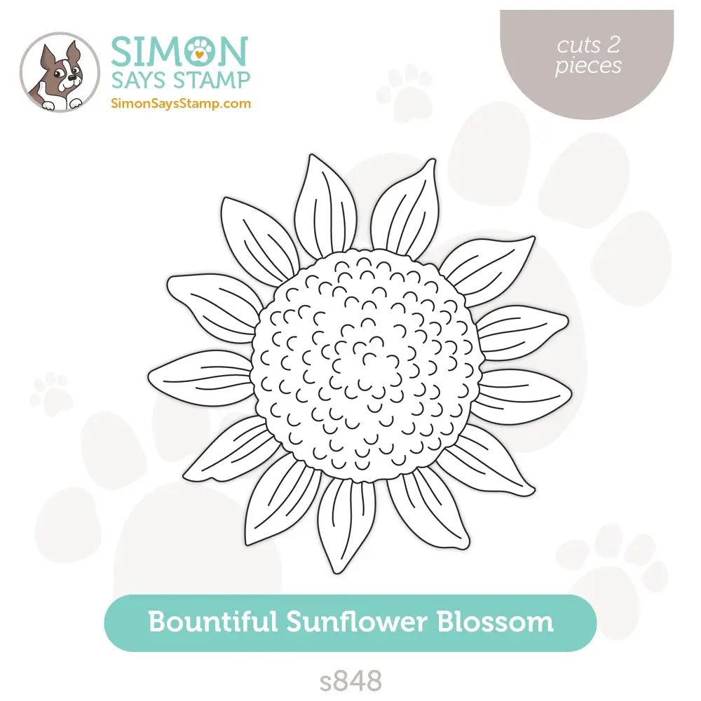 Simon Says Stamp Bountiful Sunflower Blossom Wafer Die s848 Out Of Thi