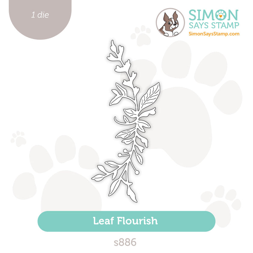 Simon Says Stamp Leaf Flourish Wafer Dies s886 Sweetheart