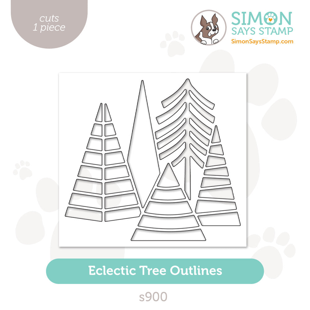 Simon Says Stamp Eclectic Tree Outlines Wafer Dies s900 All The Joy