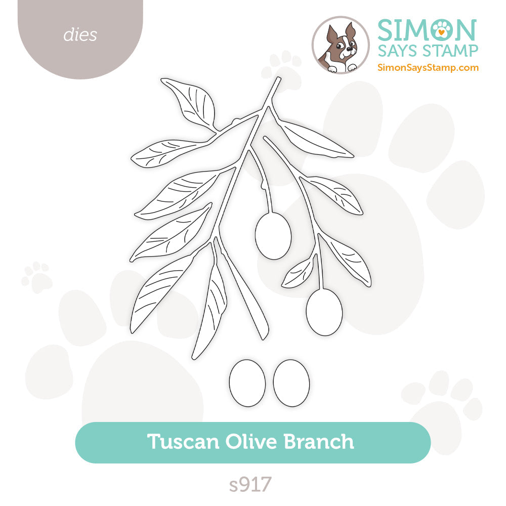 Simon Says Stamp Tuscan Olive Branch Wafer Die s917 Cheering for You