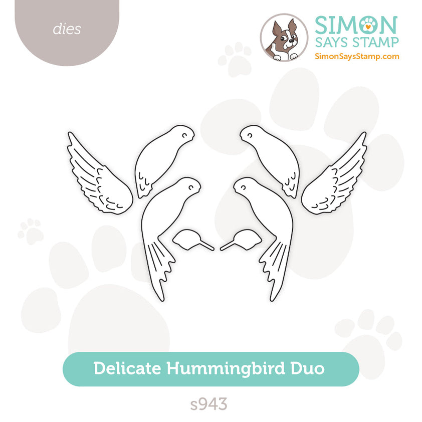 Simon Says Stamp Delicate Hummingbird Duo Wafer Dies s943 Cheering for