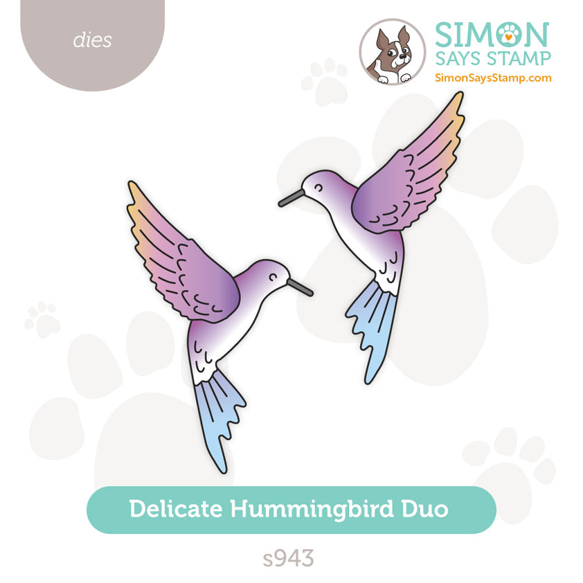 Simon Says Stamp Delicate Hummingbird Duo Wafer Dies s943 Cheering for
