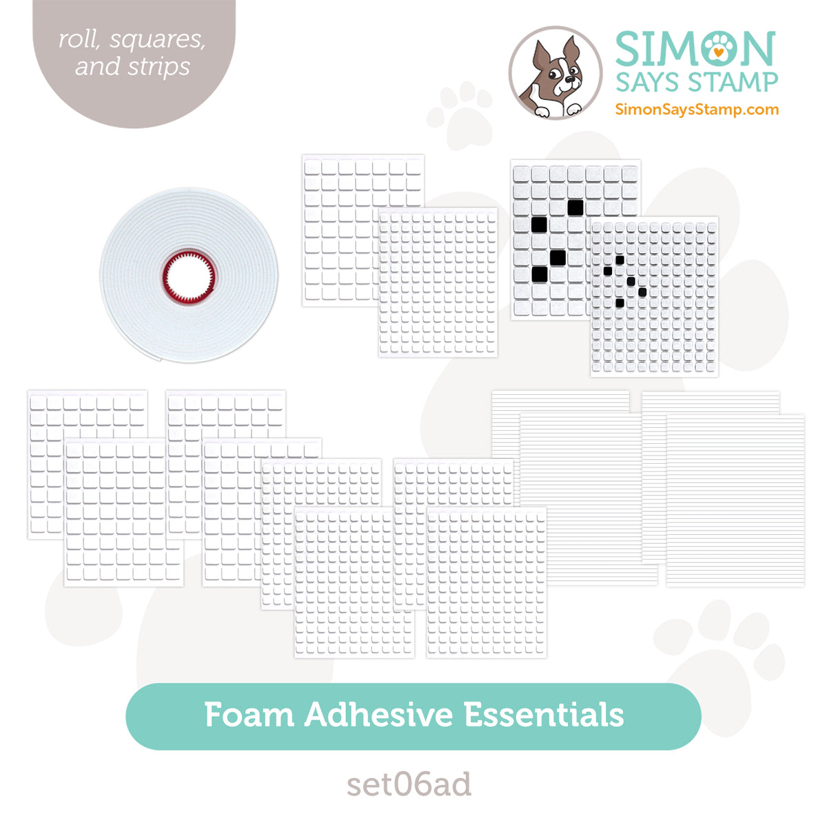 Simon Says Stamp Foam Adhesives Essentials Bundle set06ad Rain or Shin