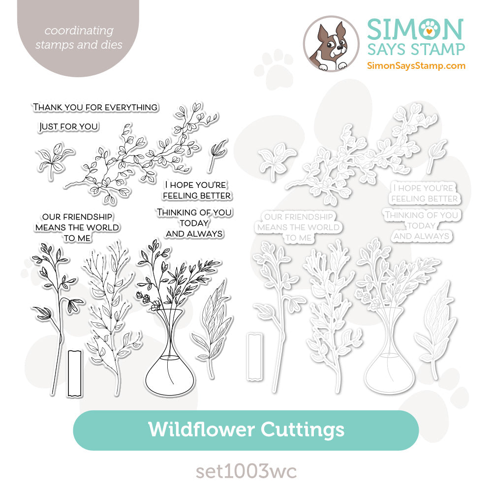 Simon Says Stamps and Dies Wildflower Cuttings set1003wc Friend Like Y
